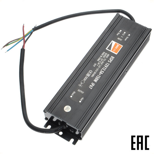 Блок питания к светодиодной ленте Jazzway 220В/12В постоянного тока 150Вт IP67 3329297A BSPS 12V12.5A-150W