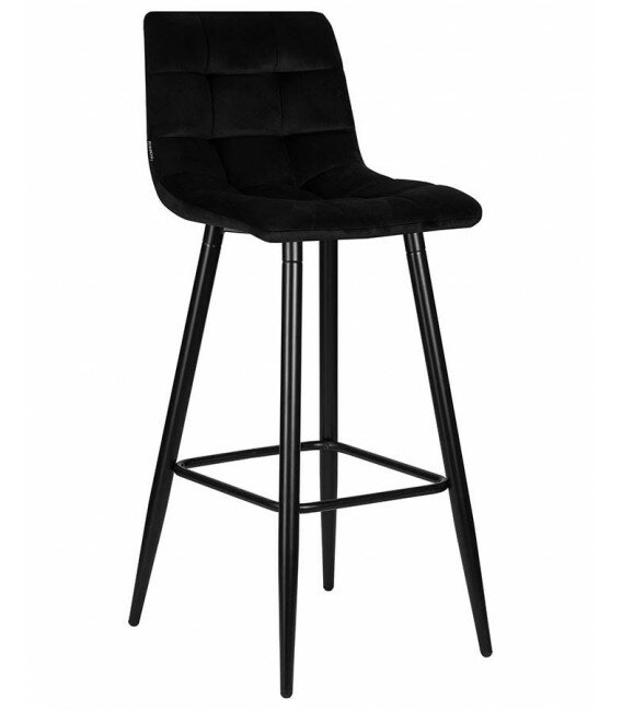Стул барный DOBRIN NICOLE LML-8078 (черные матовые ножки, велюр черный)