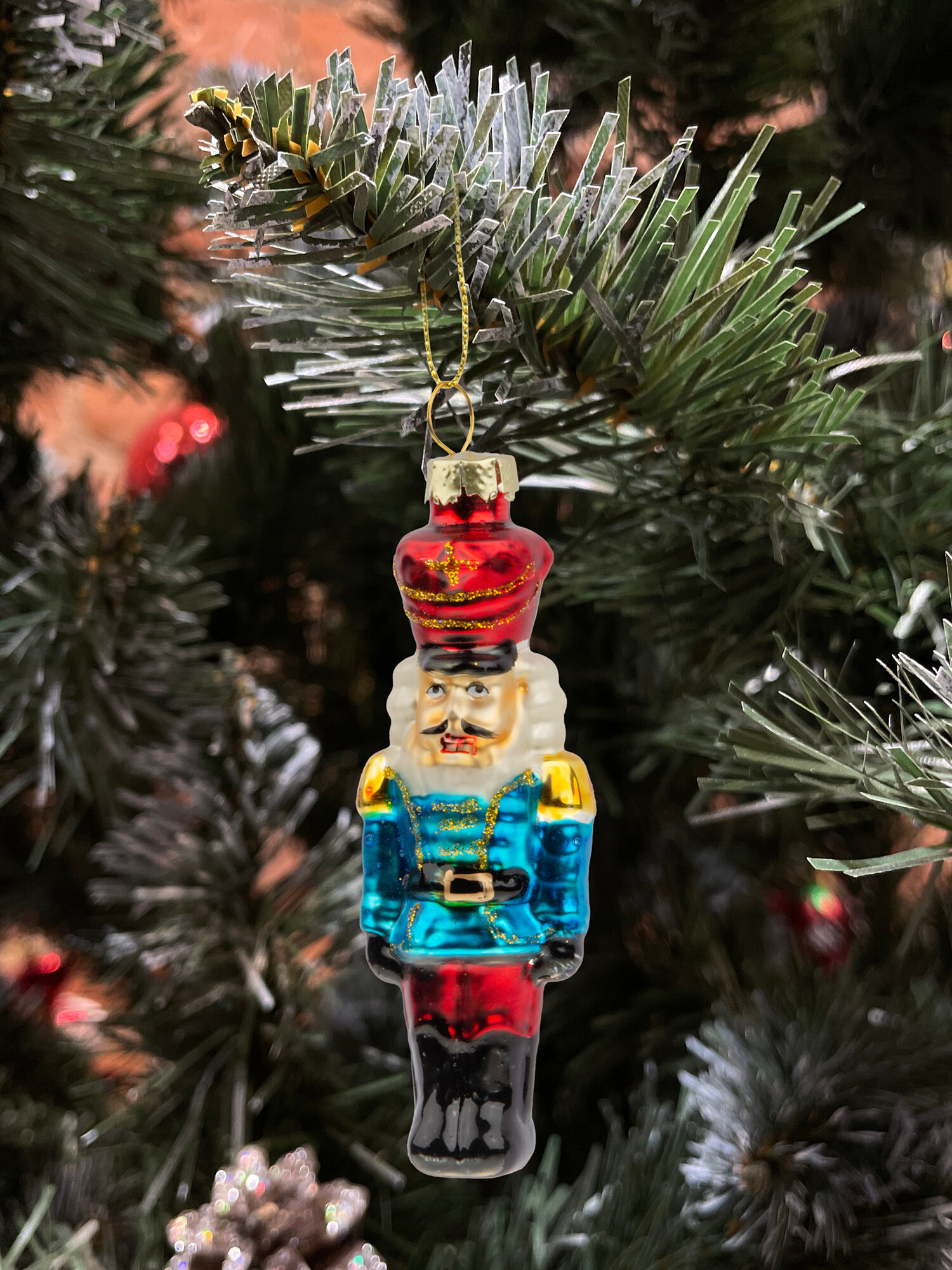 Стеклянная новогодняя елочная игрушка "UltraMarin" 153-LN НГ Щелкунчик