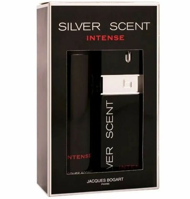Jacques bogart paris coffret silver scent intense туалетная вода 100 ml + парфюмерный дезодорант 200 мл-набор для тела