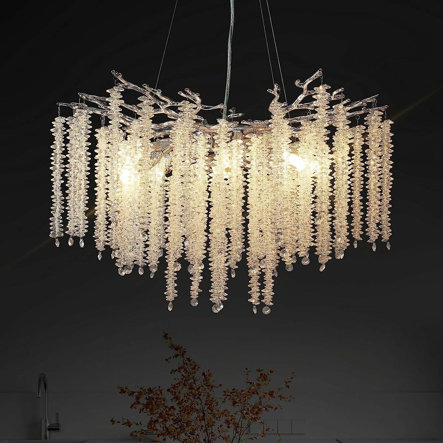 Люстра Xрустальная/люстра хрустальная потолочная Cassina B033-1 Золотой светильник Регулируемый Диаметр 60cm G9 Лампа