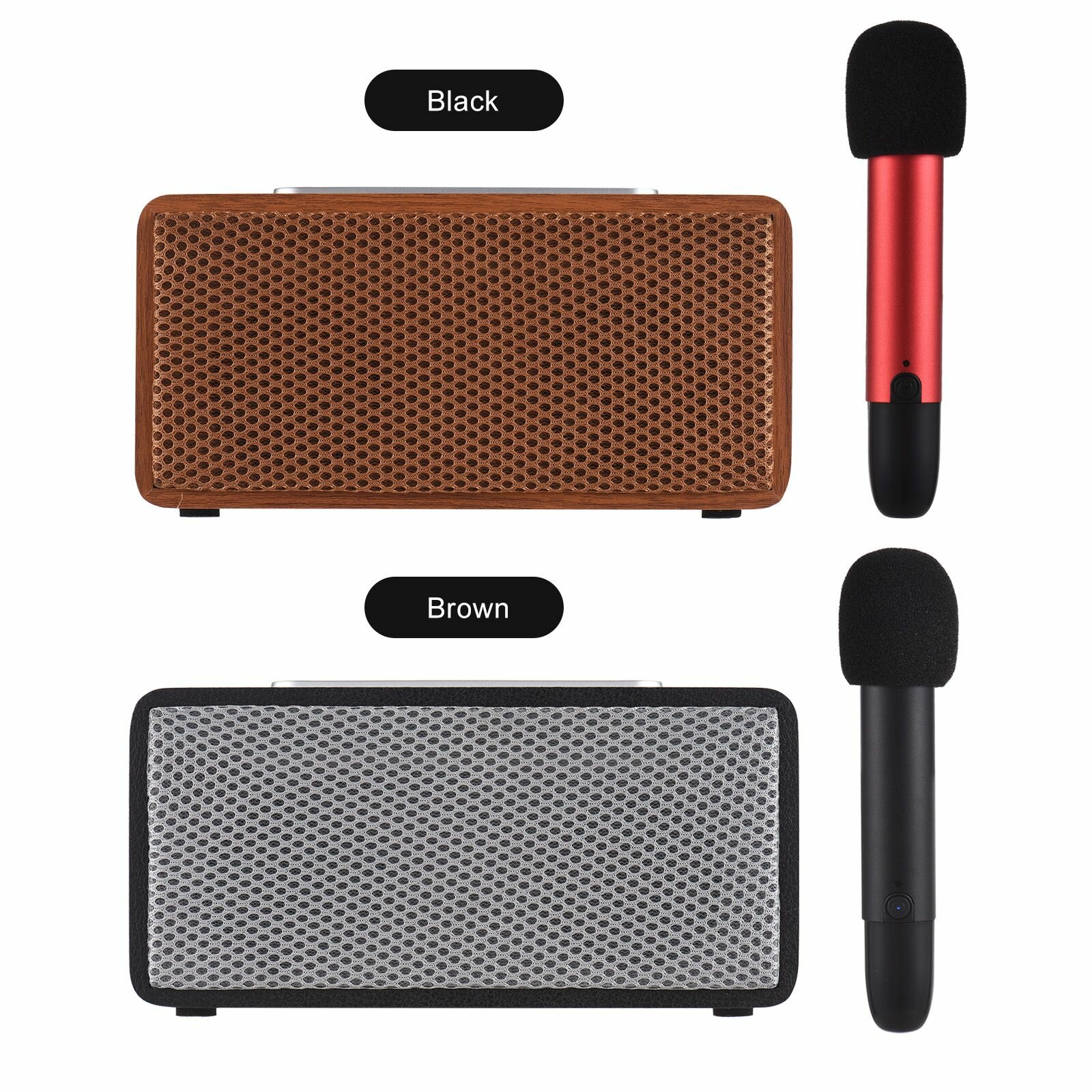 Домашняя караоке-система со светодиодами и беспроводным микрофоном