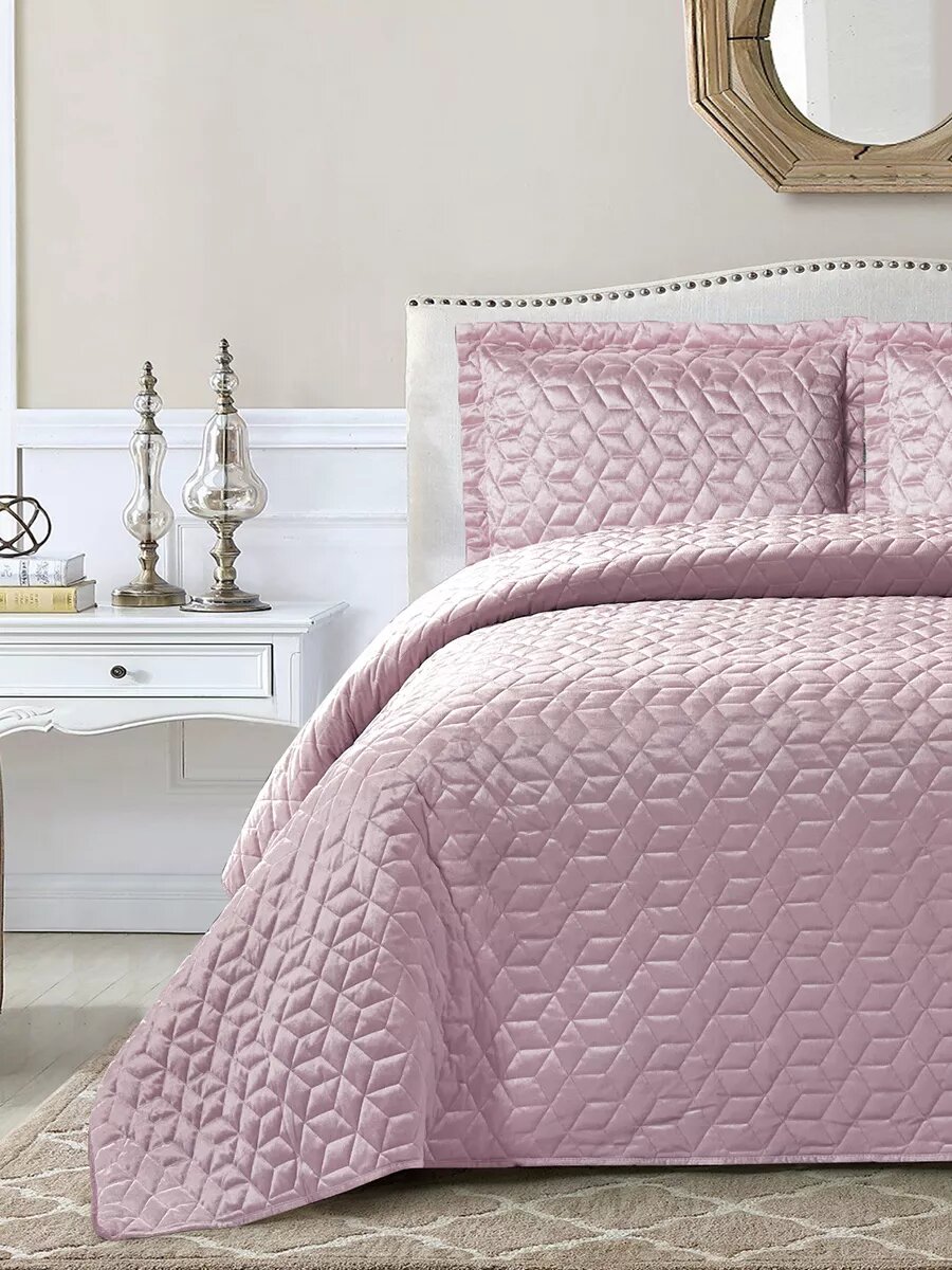 Покрывало на кровать 240х260 стеганое Rombi