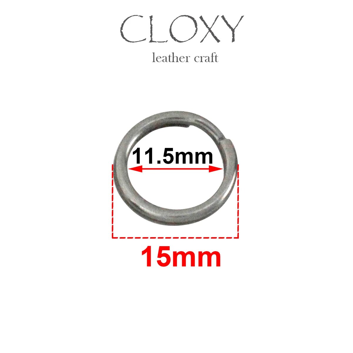 Металлические разъемные кольца 5 шт, 10-38 мм Белый, 15mm outer diameter