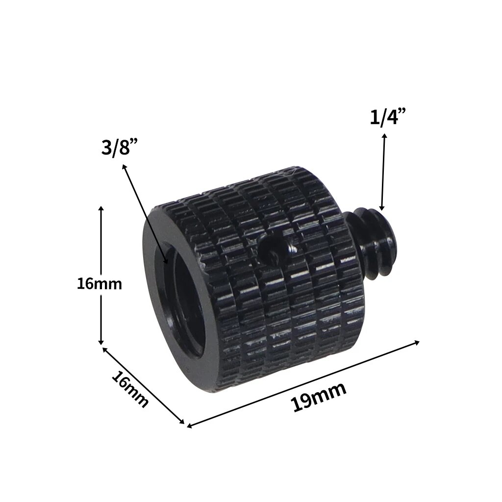 Переходник 1/4" - 3/8" черный