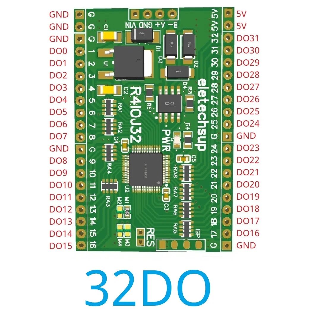 Модуль 32DO eletechsup R4IOJ32, 32 канала