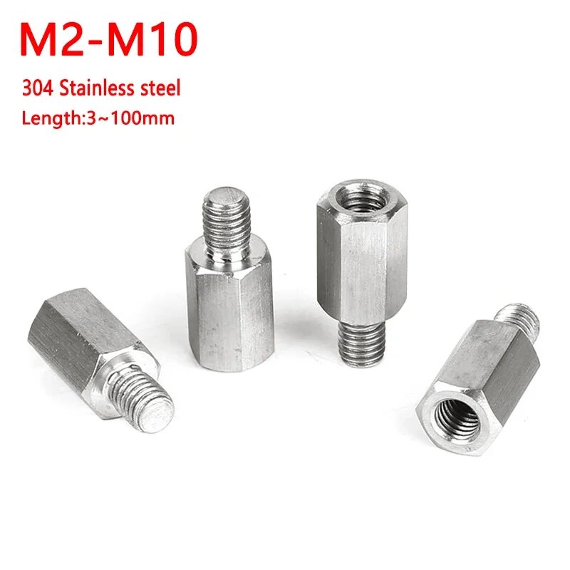 Шестигранные стойки из нержавеющей стали M2-M10 M5(Head 8mm)-5Pcs, 20mm