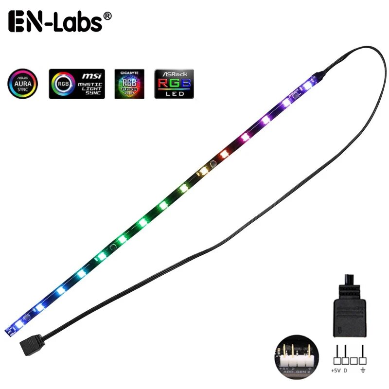 ARGB светодиодная лента для корпуса компьютера En-Labs 30CM-18Leds