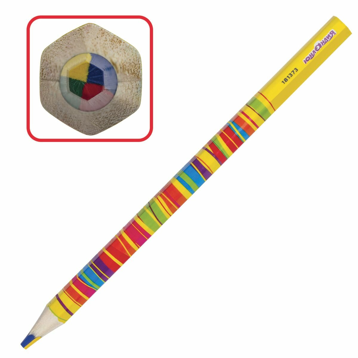 Карандаш многоцветный Юнландия Magic (d=5мм, утолщенный, заточенный) (181373), 30шт.