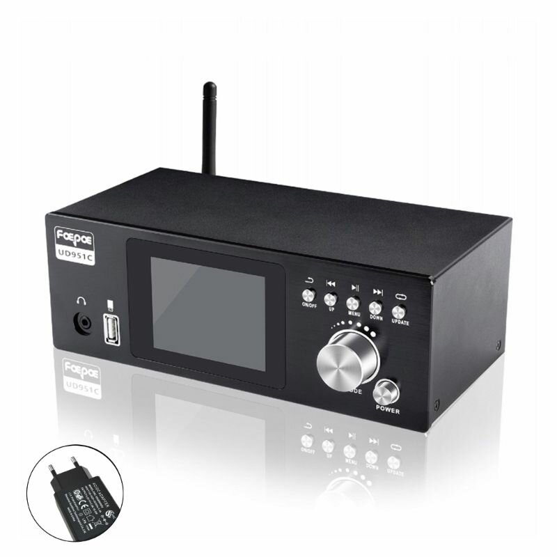 Качественные декодеры DSD, беспроводной приемник и 3,2-дюймовый цветной экран PCM, поддержка 384 кГц/32 бит, 5,1-канальное декодирование