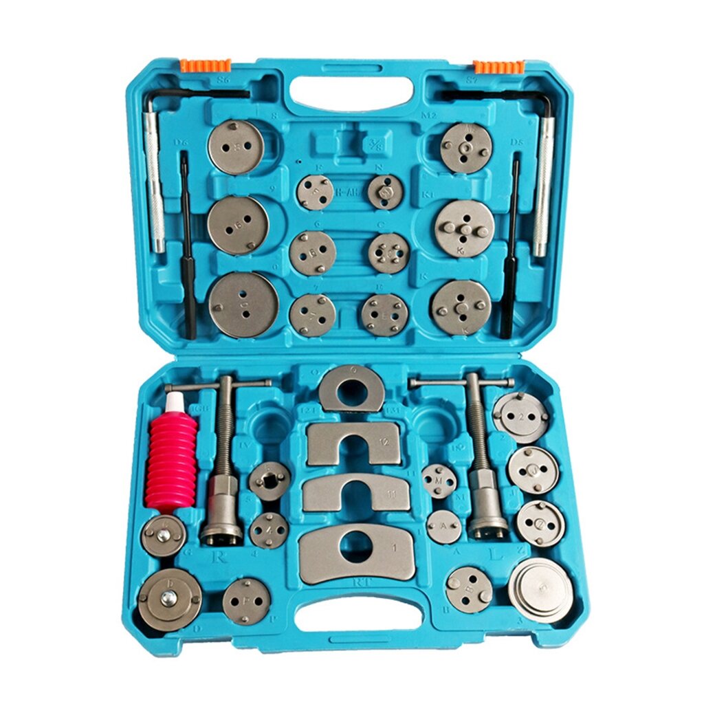35шт Набор инструментов для Тормозного поршня и Суппорта Простое Снятие и Установка Дисковых тормозов Простой и эффективный комплект для ремонта дисковых тормозов