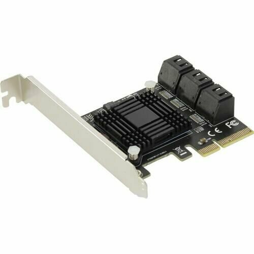 Контроллер PCIe x4 v3.0 / ASM1166 / 6 x SATA, SATA 3.0 6Gb/s (ORIENT ...