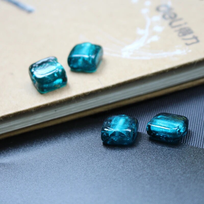 Бусины лампворк Teal Blue, 10 шт.