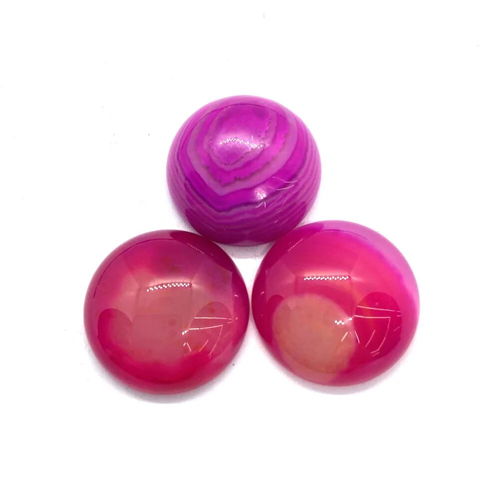 Розовые кабошоны из агата, 4 мм, Rose Red Striped