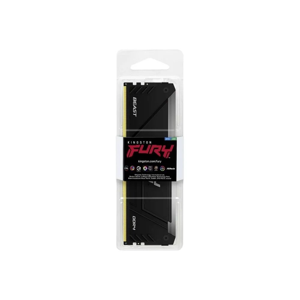 Оперативная память Kingston 32GB DDR4 3600MHz DIMM FURY Beast Black RGB XMP KF436C18BB2A/32 CL18, 1.35V 288-pin Non-ECC