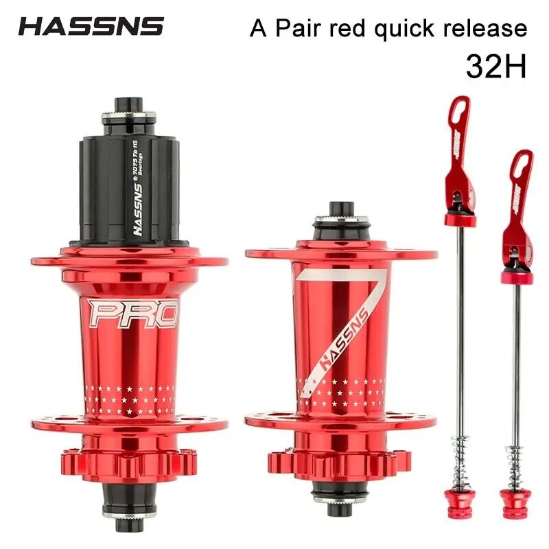 Велосипедная ступица HASSNS PRO7 32H красная пара