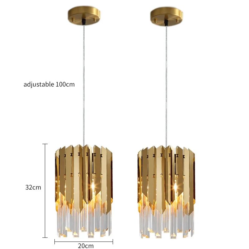 Золотая хрустальная люстра FSS E14 LED, warm light, 2 Light