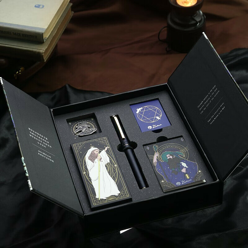 【New Year Gift】PIMIO (PIMIO) PS-T19 Star-picking Series Student Fountain Pen Gift Box Set Gift Adult Calligraphy Office Fountain Pen Blue Financial Tip