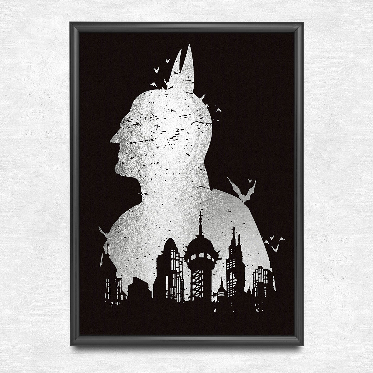 Постер на стену Бэтмен / плакат интерьерный Batman. Бетмен. Темный рыцарь. Супергерой