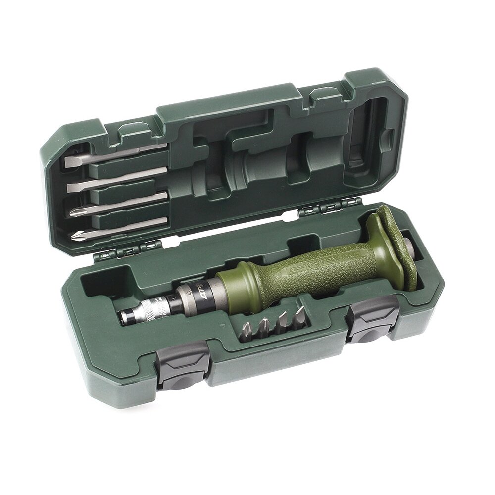 Отвёртка ударная с усиленной защитной рукояткой и со вставками 5/16" (SL8,10; РH2,3 длина 36 и 80 мм) DелоТехники, DTH-766928