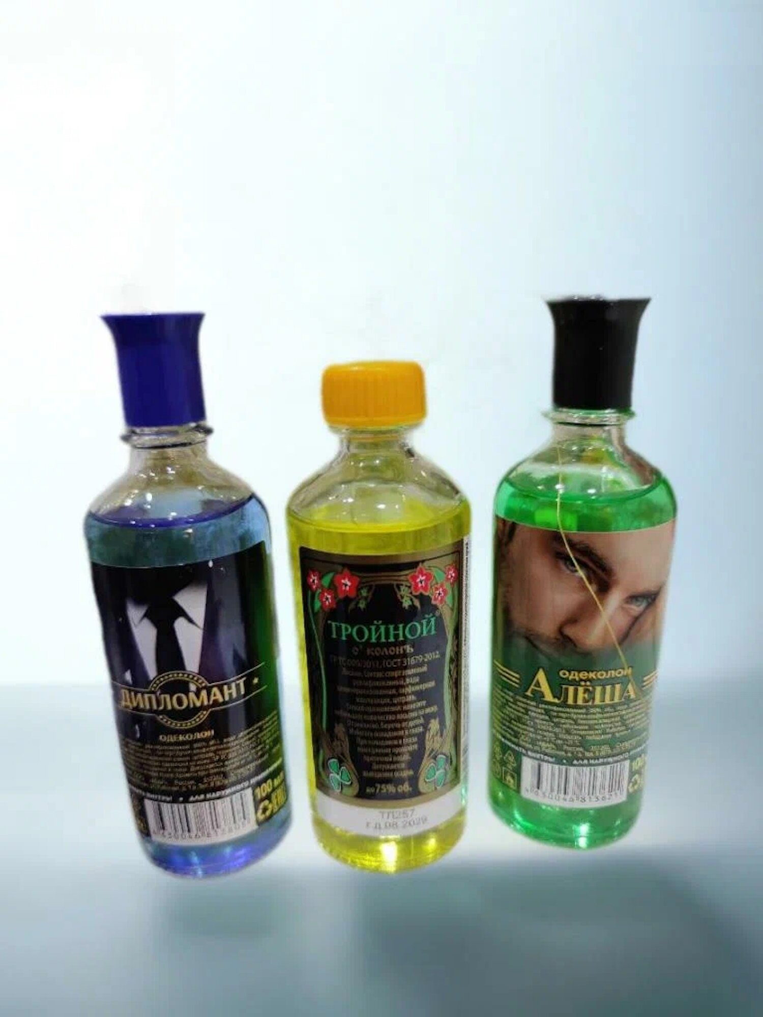 Комплект 28, Одеколон "Дипломант"+ лосьон "Тройной"+ одеколон "Алеша"
