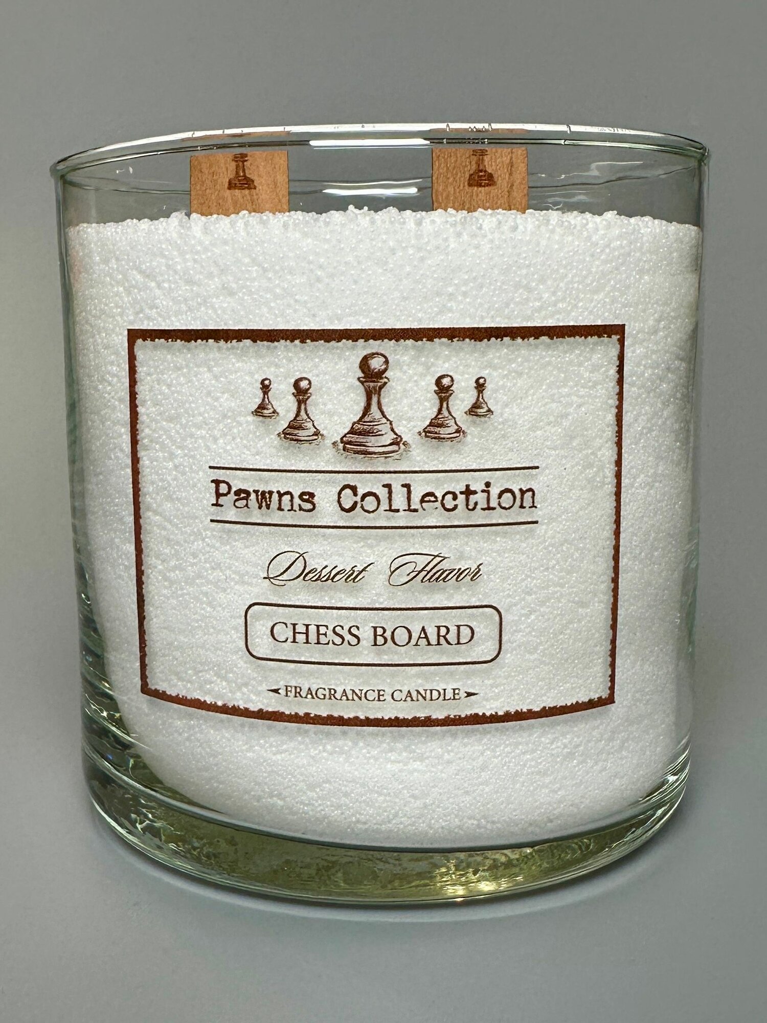 Насыпная аромасвеча Pawns Collection большая ароматическая свеча из воска CHESS BOARD 600 мл