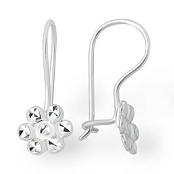 Серьги, серебро, 925 проба, родирование