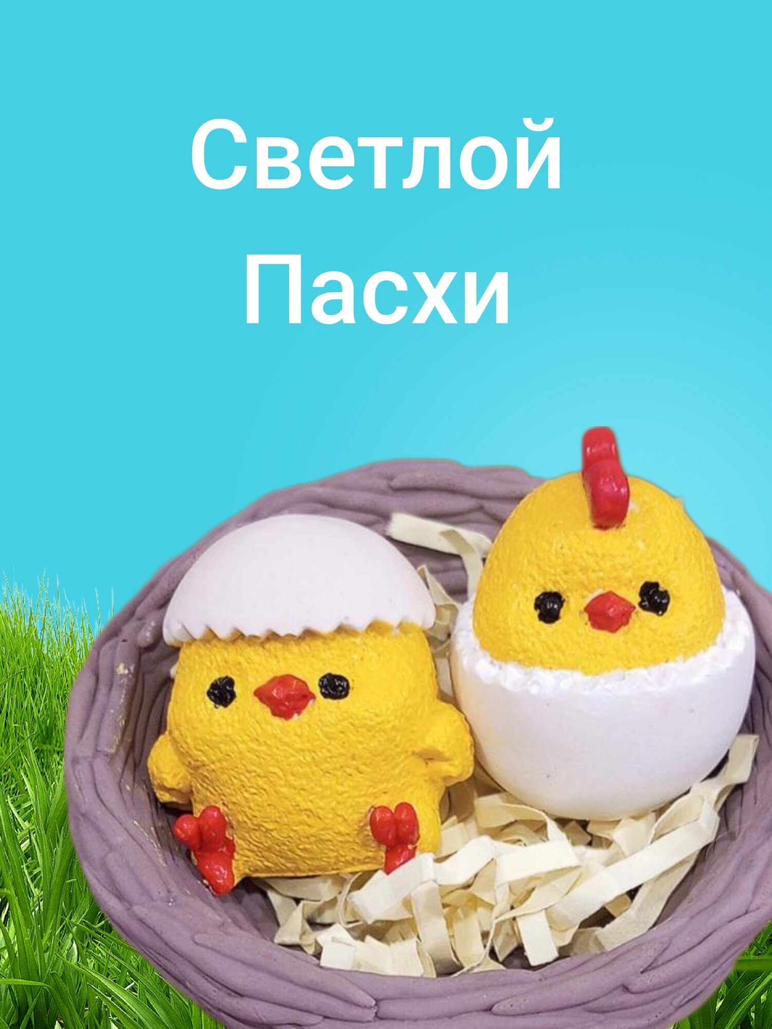 Цыплята в гнезде.