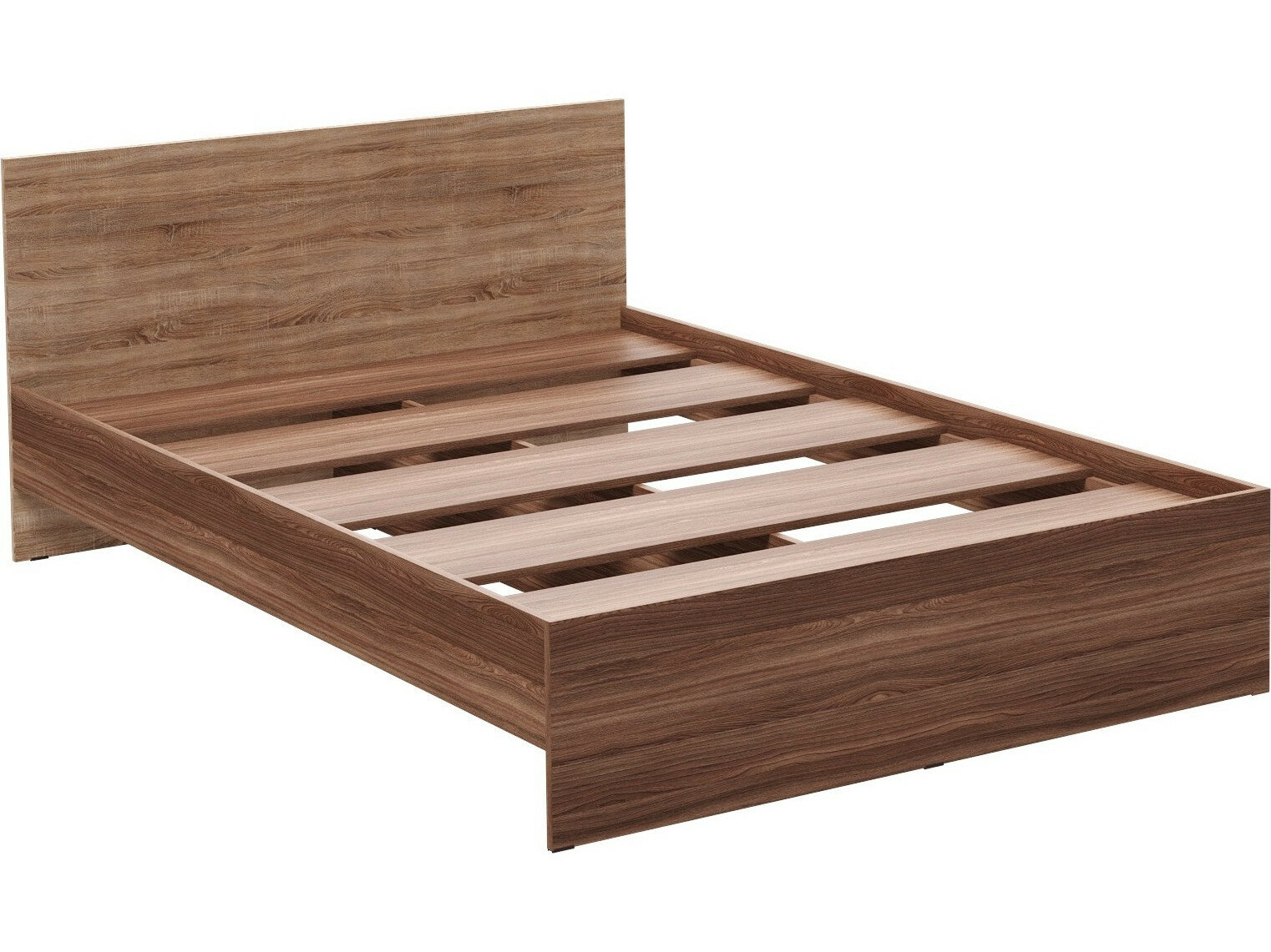 Кровать полутораспальная, 140х200, в основании настилы ЛДСП, ясень шимо/дуб сонома