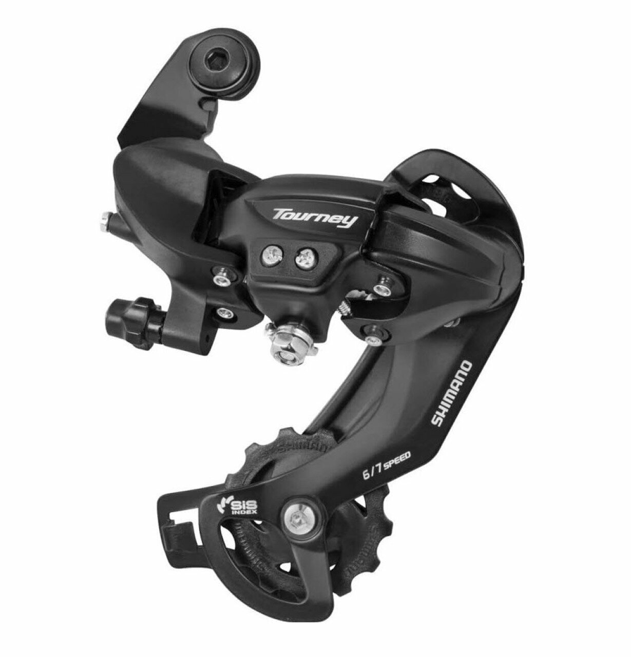 Переключатель задний Shimano Tourney RD-TY300 6-7 ск, под болт Черный