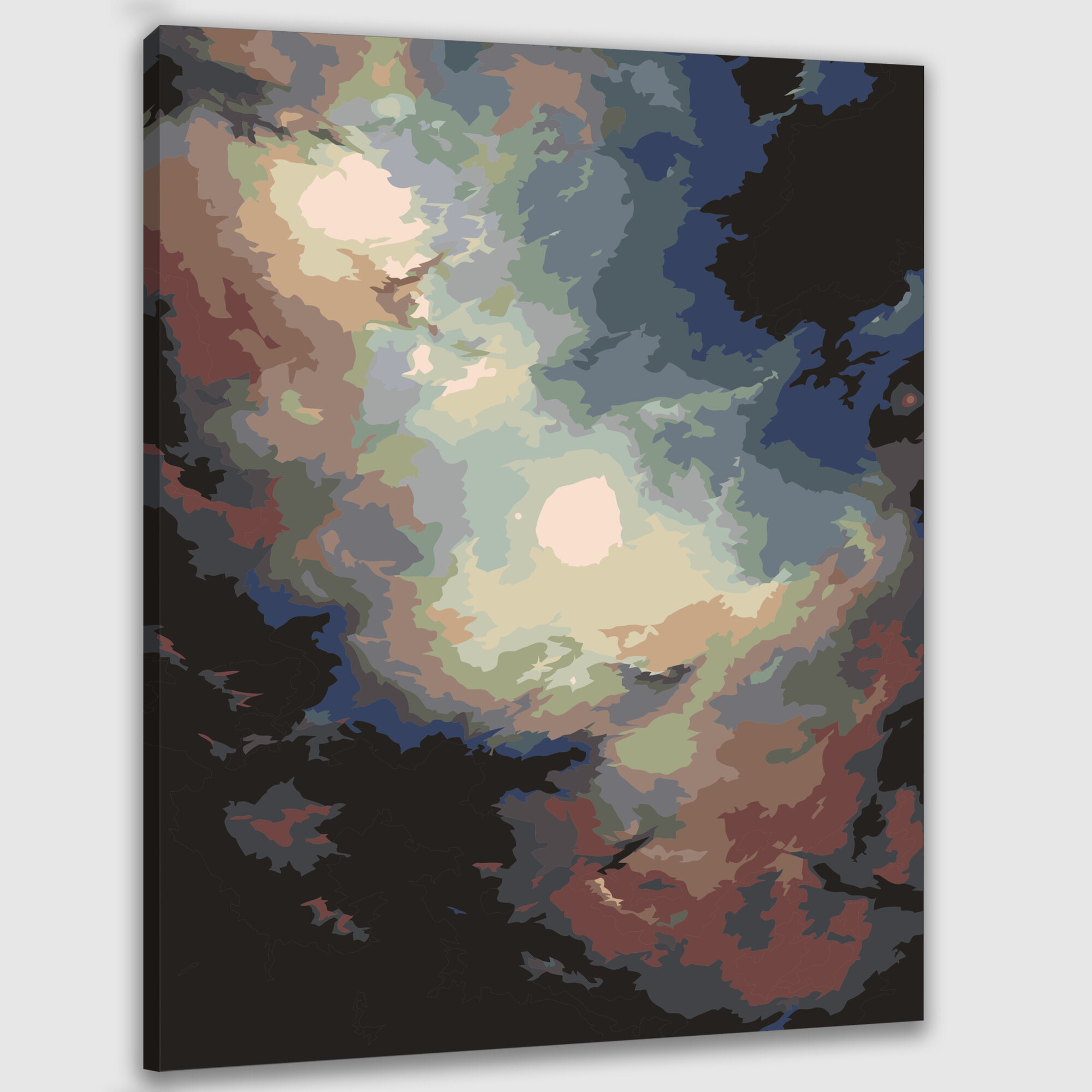 Картина по номерам 40x50 см, картина, масло, туманность, оттенки, мазки, кисть, космос, необъятность, чудеса