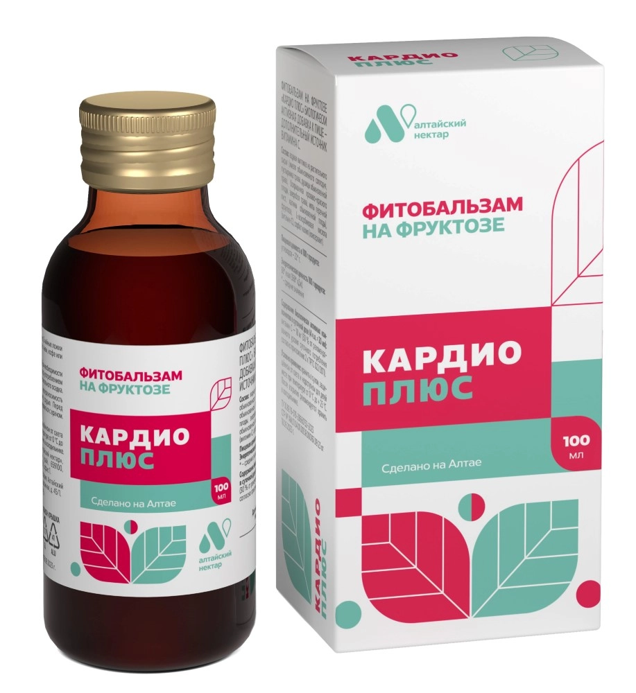 Алтайский нектар Фитобальзам на фруктозе Кардио плюс 100мл флак жидкость