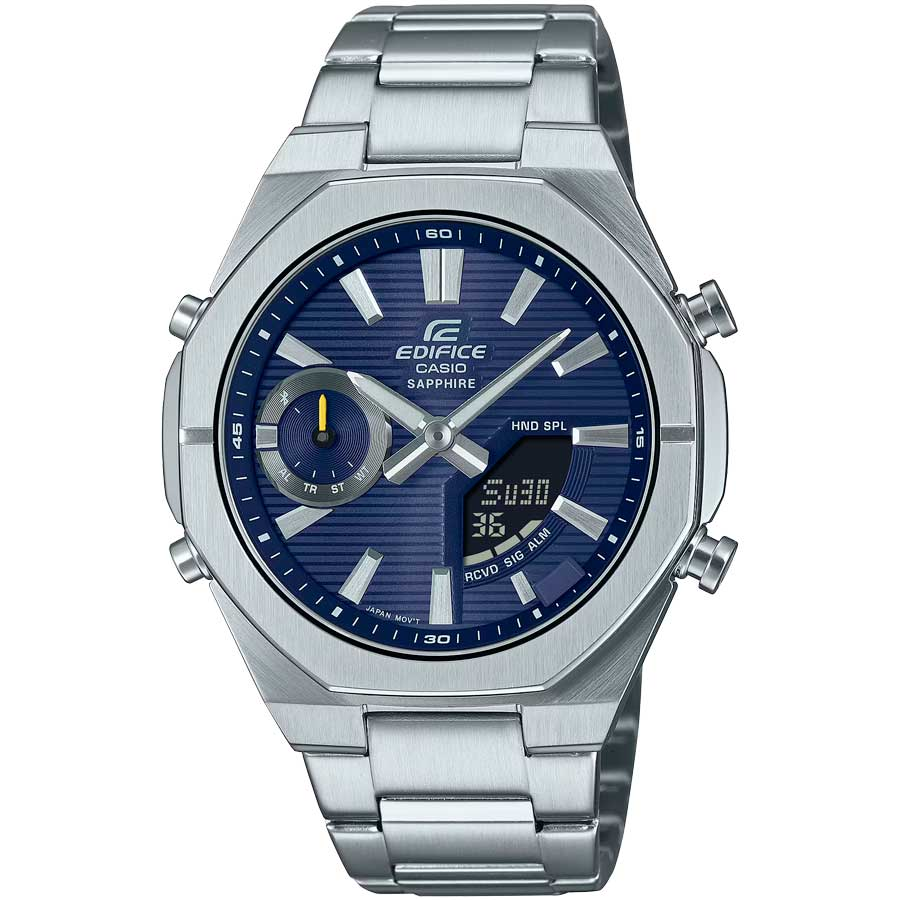 Наручные часы CASIO, синий, серебристый