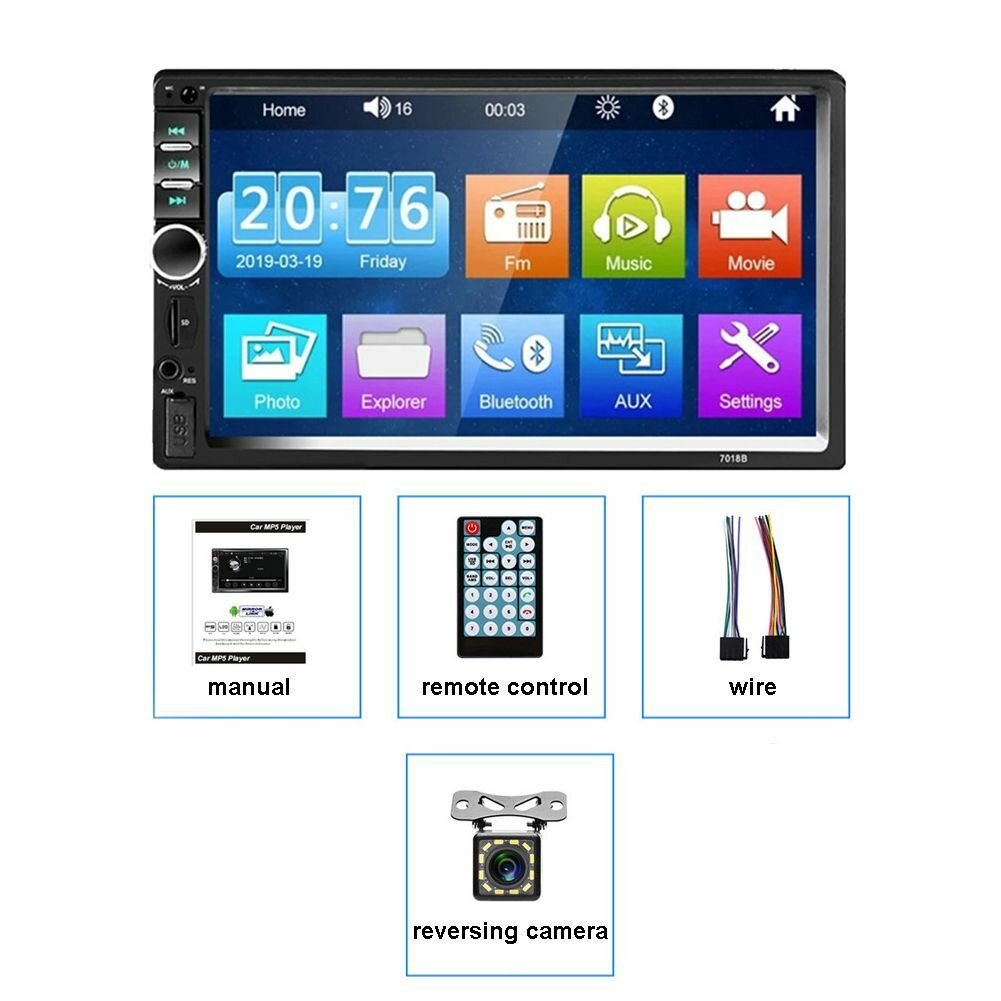 2din автомобильный радиоприемник 7 "Универсальный стерео автомобильный MP5 плеер для Nissan Toyota Kia