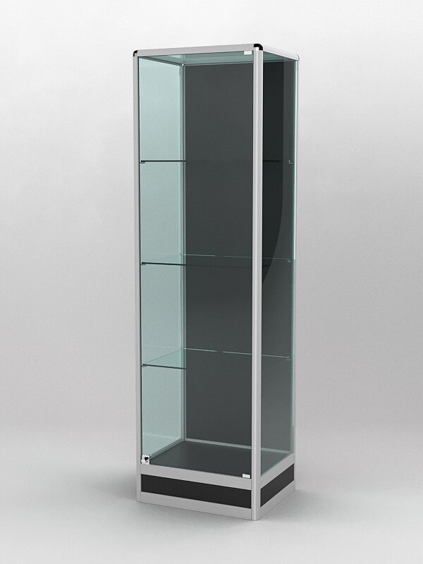 Витрина "профиль подиум" №4-400-1 (задняя стенка - ДВП), Черный