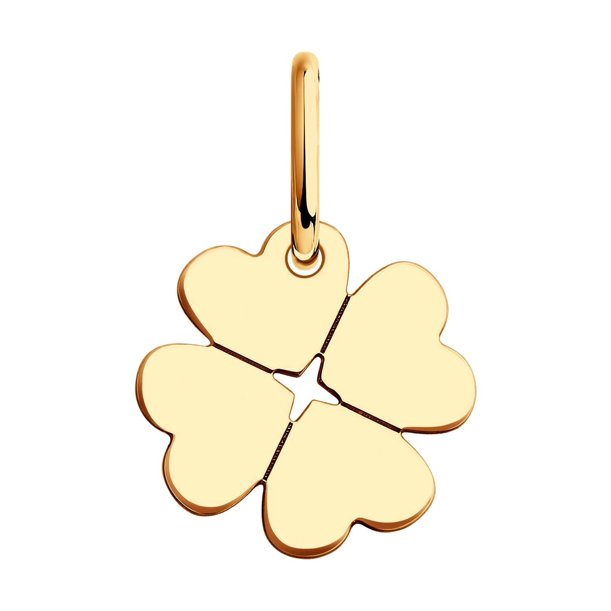 Подвеска, красное золото, 585 проба