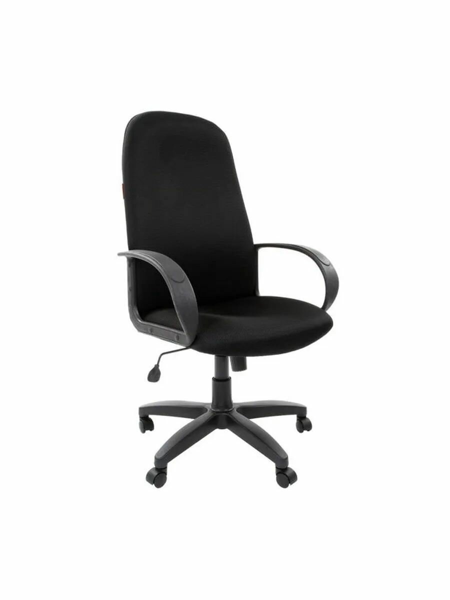 Офисное, компьютерное кресло Твенси, на колесиках, с регулировкой по высоте, 65х49.5х116.5 см, Черный, ткань