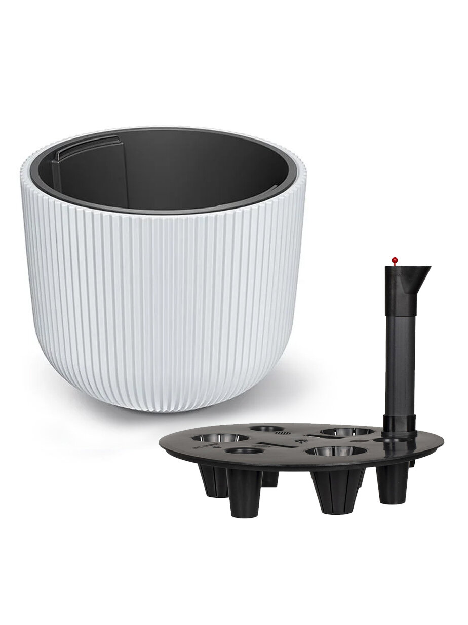 Кашпо со вставкой Prosperplast Milly, 7 л, белый + система для автополива Prosperplast WR2