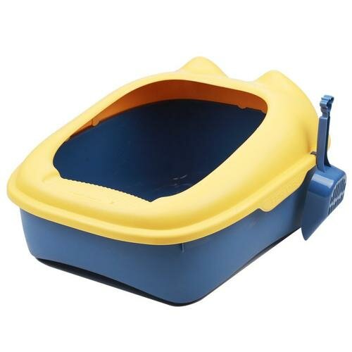 Pet Cat Roll Tail Semi Enclosed Poop Cat Litter Box Cat Toilet Pet Supplies High Side Splash Proof Cat Cleaning Supplies