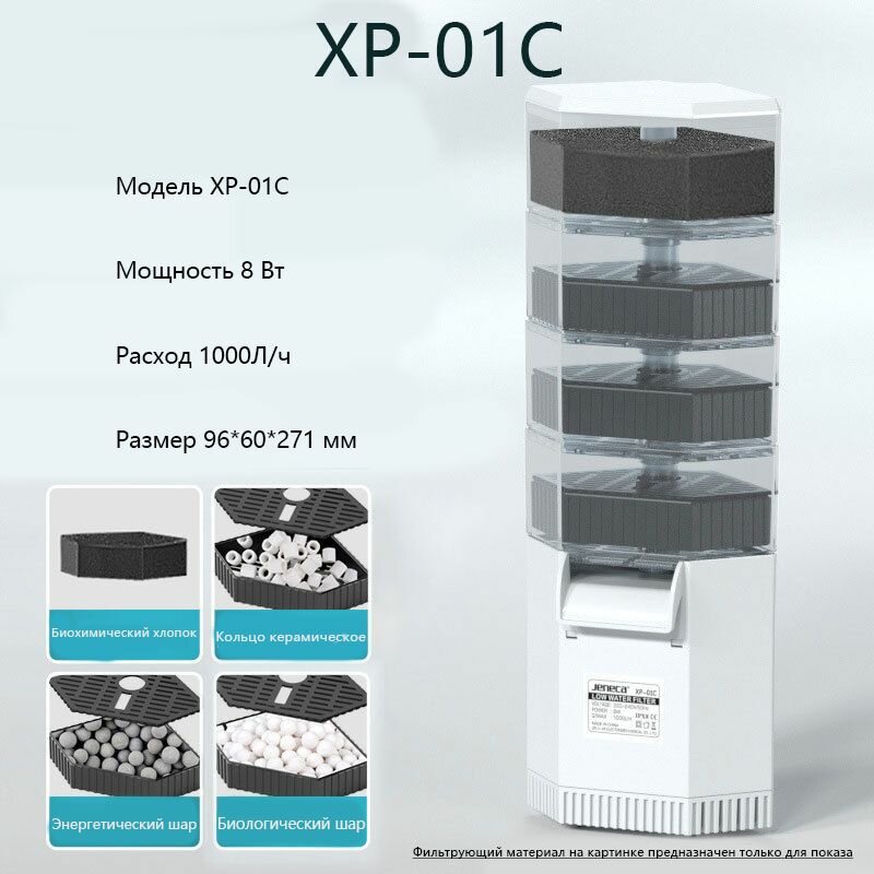 Фильтр низкого уровня воды для очистки воды и разведения черепах Jeneca Маленький аквариум для рыбы