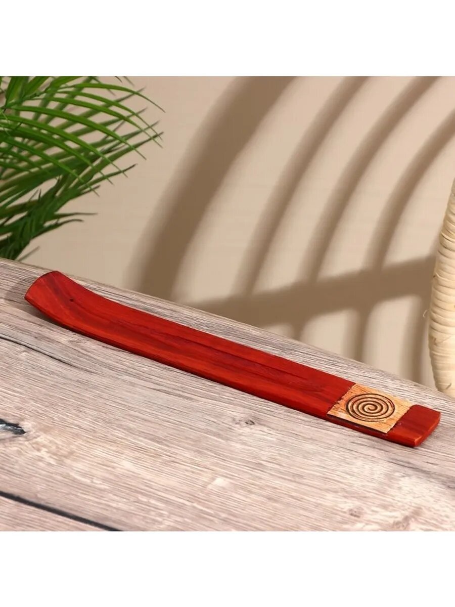 Подставка под благовония "Вихрь" красное дерево, рог 25 см