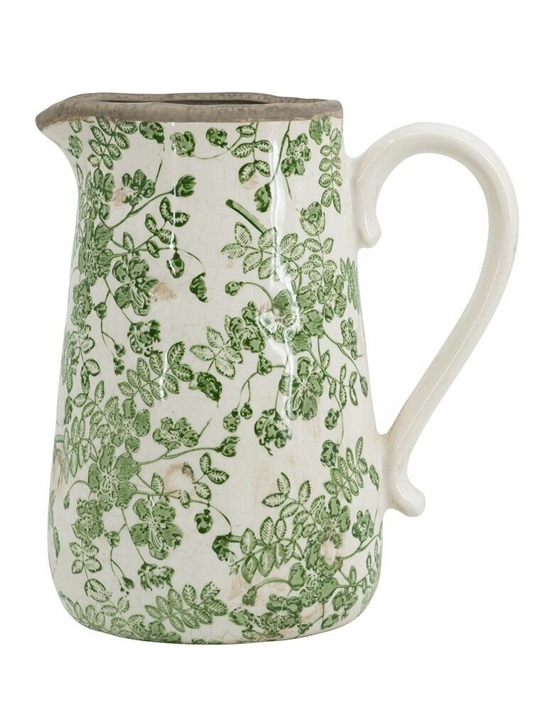 Кувшин декоративный керамический 21х15х23 см с цветочным мотивом