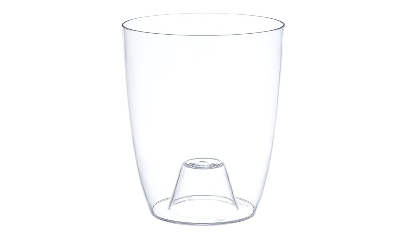 Кашпо для орхидей прозрачное, 1,5 л, высота 15 см, диаметр 12,6/8,4 см