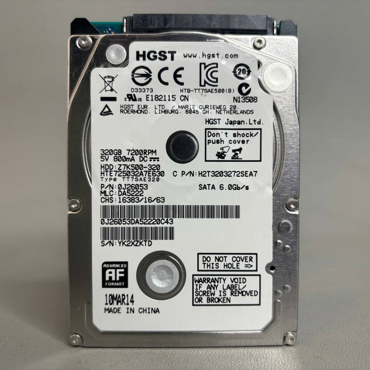 Жесткий диск Hitachi HTE725032A7E630 320Gb 7200 SATAIII 2,5" HDD