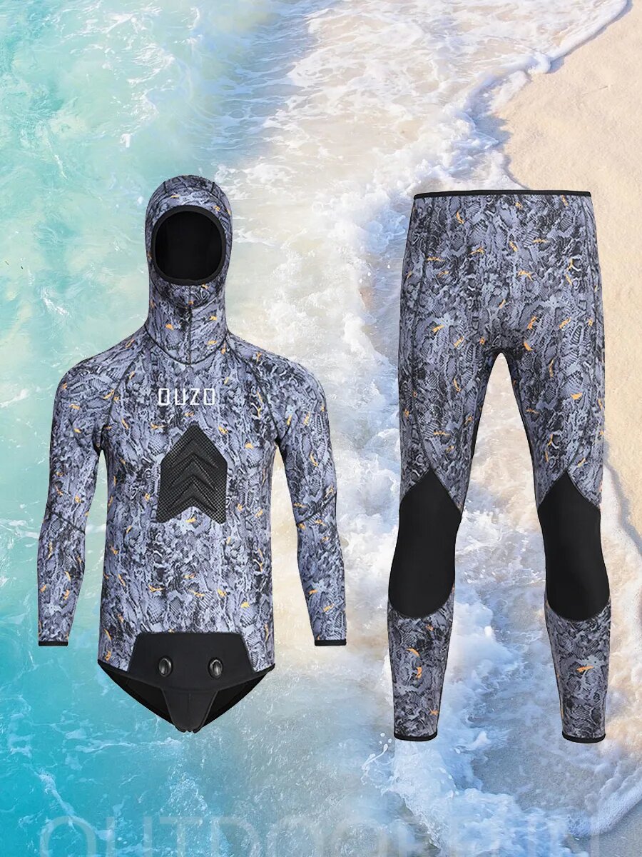 Мужской водолазный костюм толщиной 5 мм, рыболовный костюм для рыбалки