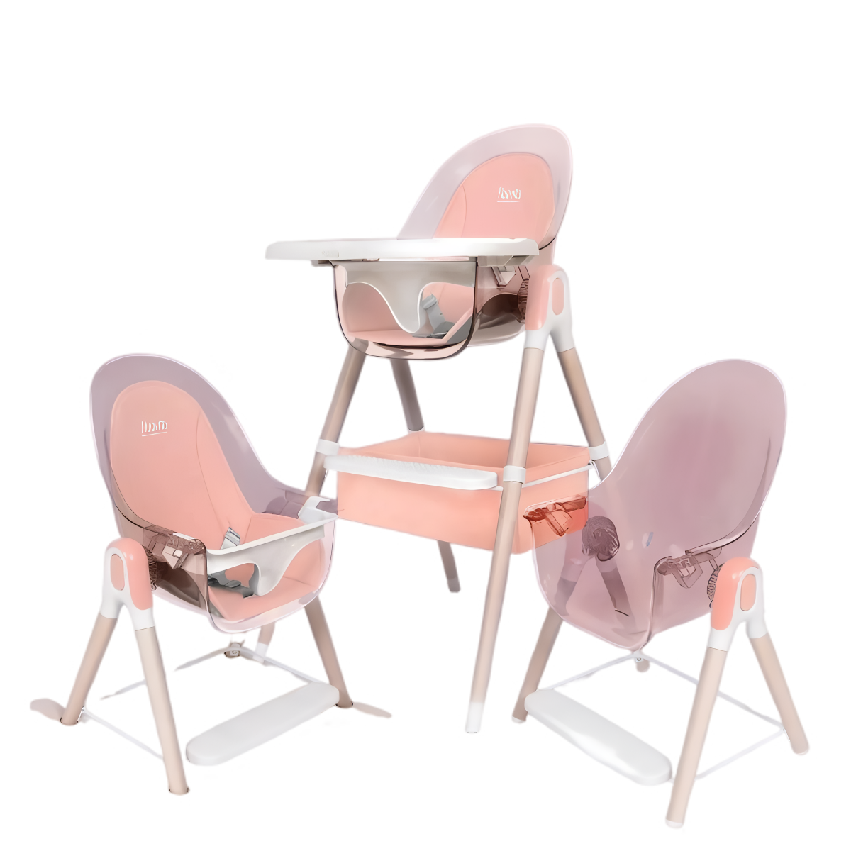 Стульчик-качель Nuovita "Gourmet Lux" G1, 3в1, для детей, розовый