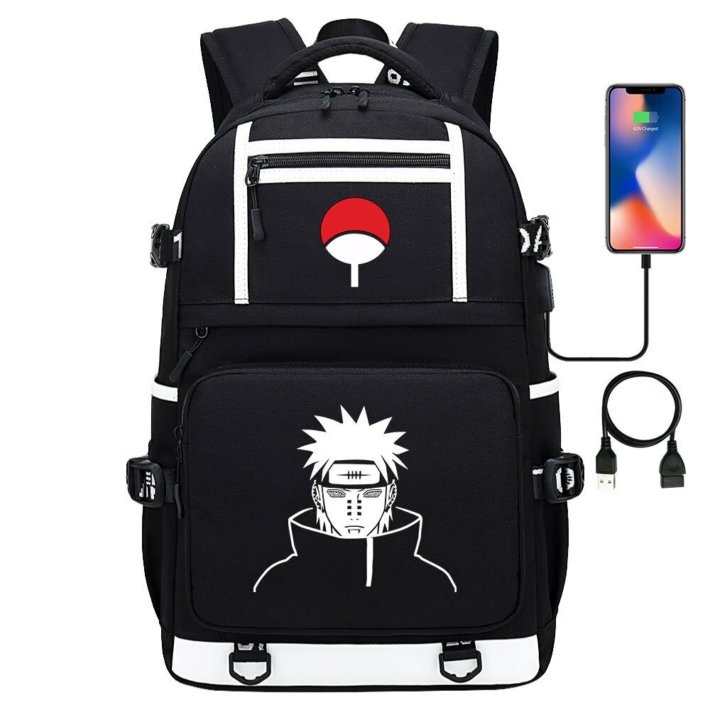 Рюкзак XAXBXC "Naruto", с USB, водоотталкивающий, 48x30x15 см