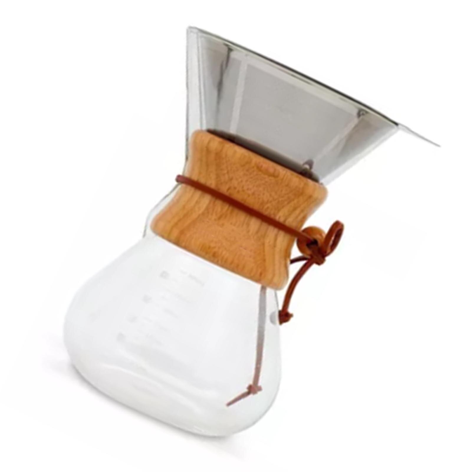 Кофеварка для заваривания кофе по методу заваривания 800 мл из высокоборосиликатного стекла с ручным кофейным фильтром из нержавеющей стали