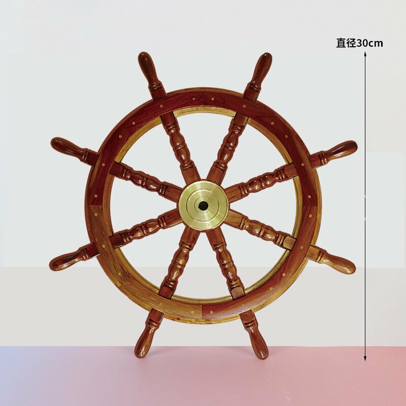 Деревянный руль, украшение для стен, подвеска в виде пиратского корабля, декоративные пляжные поделки 30x30x5 см