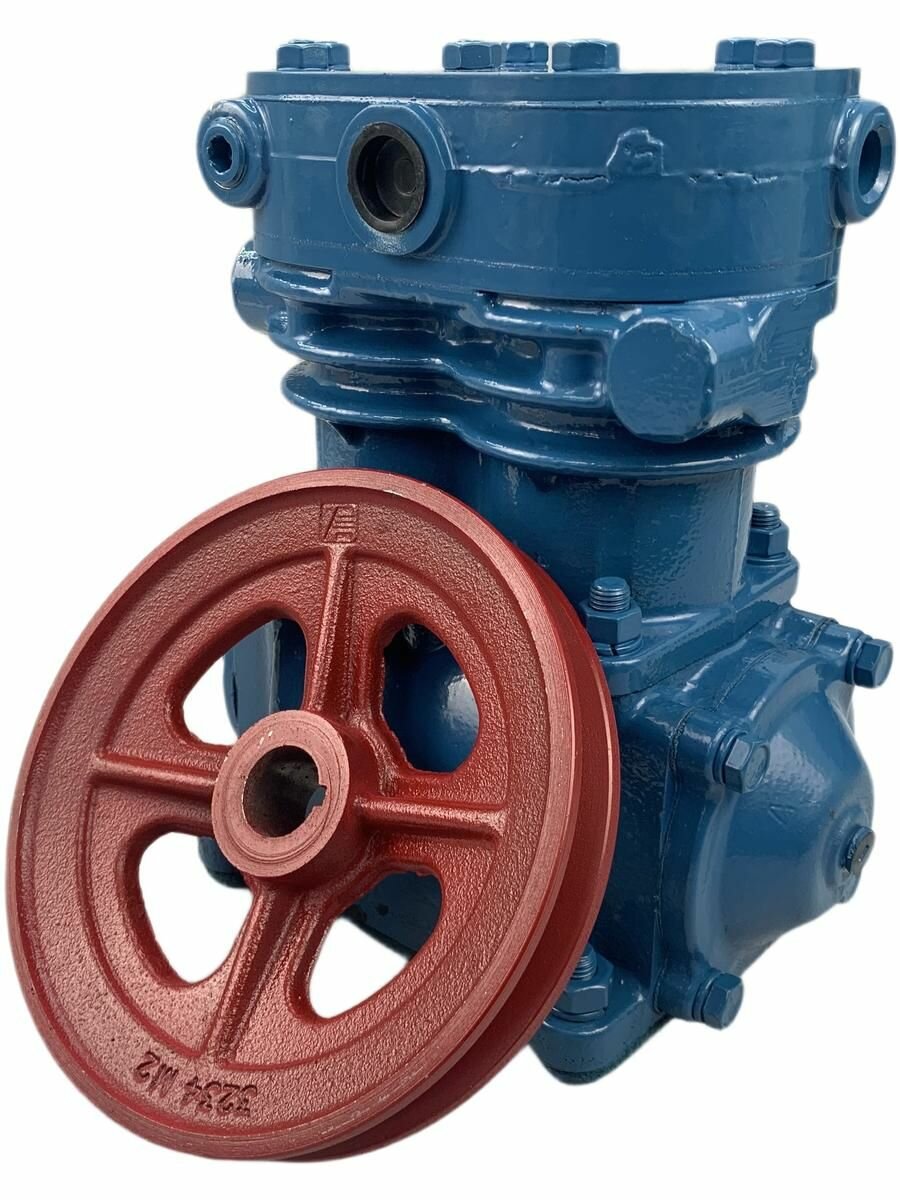 Компрессор двухцилиндровый со шкивом для маз, краз, урал, белаз, мзкт, амкодор, дв. ямз, артикул 161.3509012-20